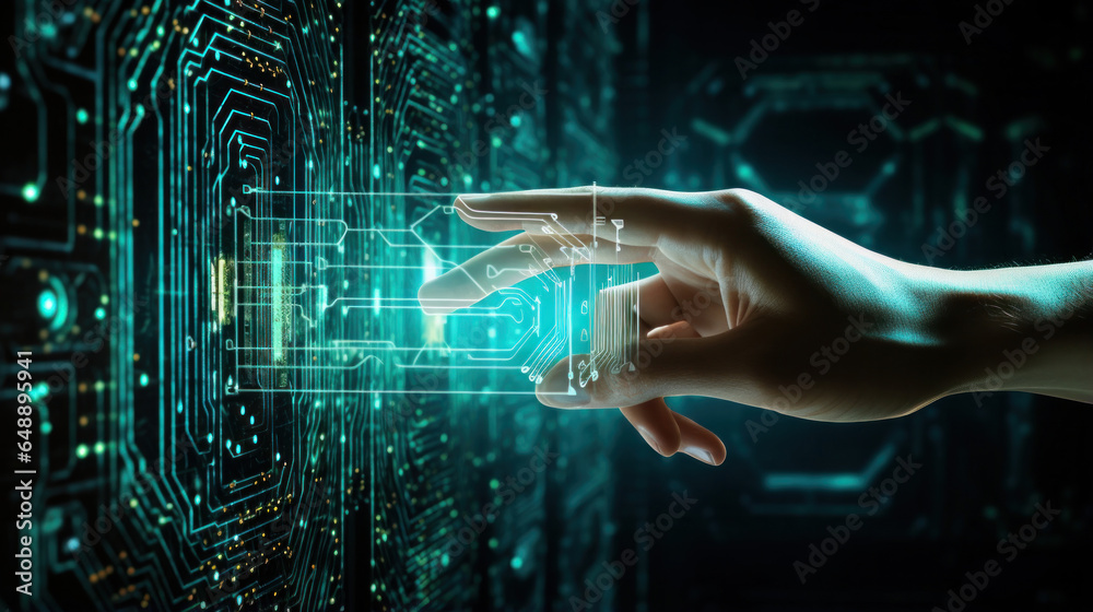 Cybersecurity hand concept, shield protecting digital data from virtual ...