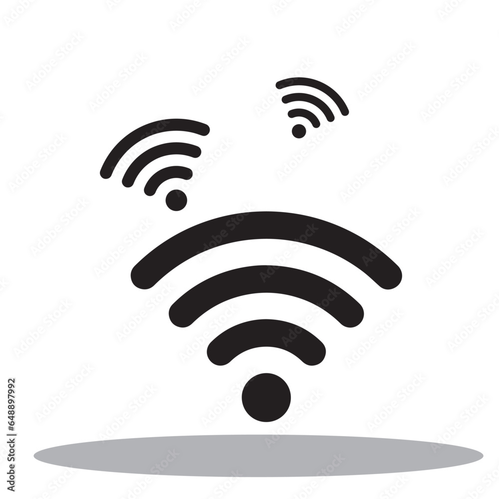 Vetor de Wifi Silhouette, cute Wifi Vector Silhouette, Cute Wifi ...