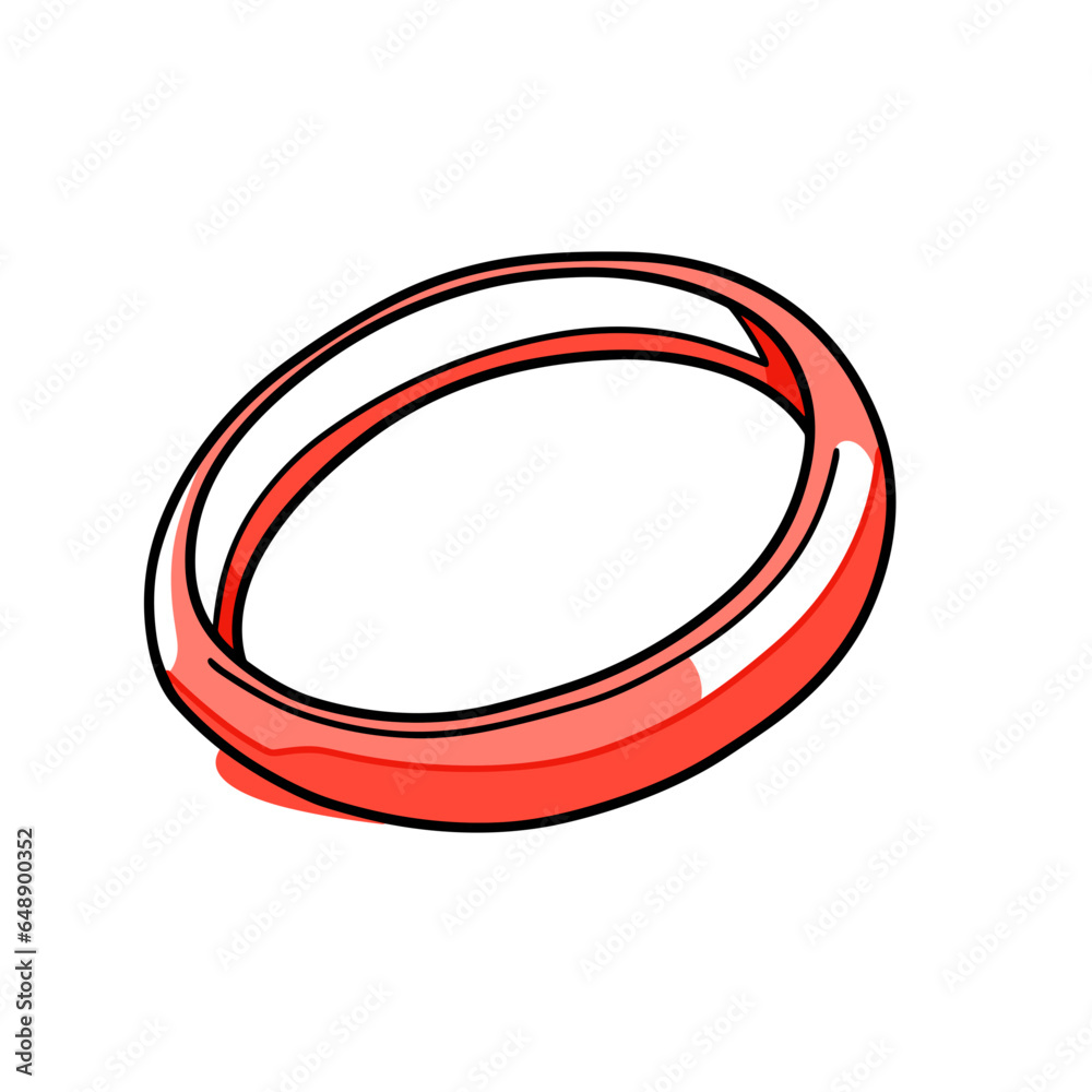 Focus Ring vector icon in minimalistic, black and red line work, japan ...