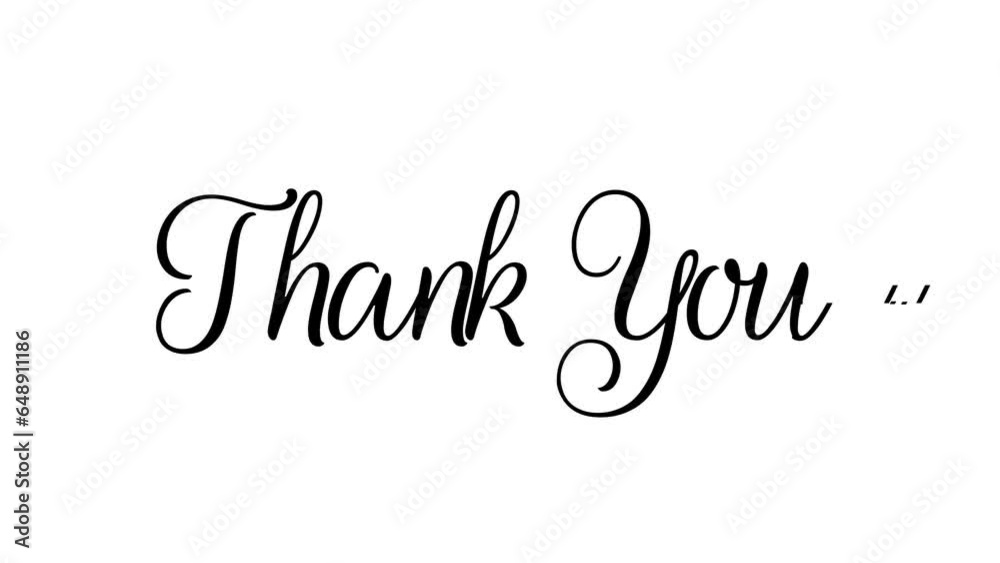 Thank you animation. Thank you text. Particle effect transition. on the ...