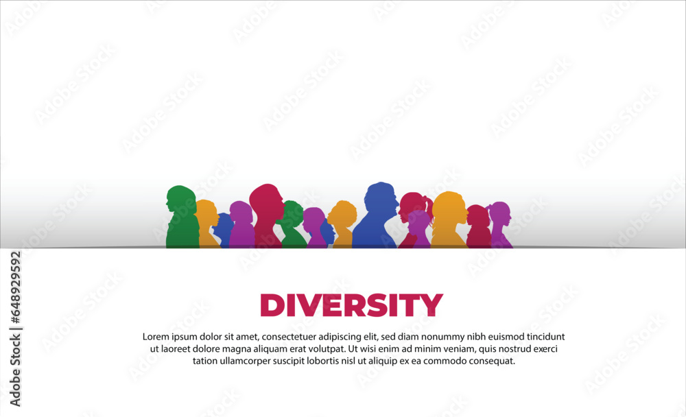 Population and society with diverse people.Communication crowd of ...