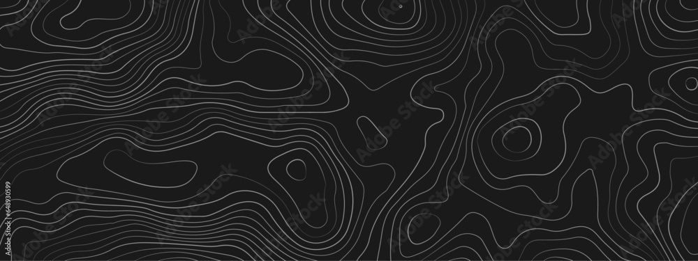 Abstract topographic wavy curve line background. Topography map pattern ...