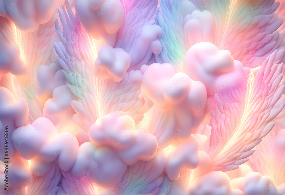 Wing of beautiful fairy in heaven. Angel Wing Magic Realism, radiating ...