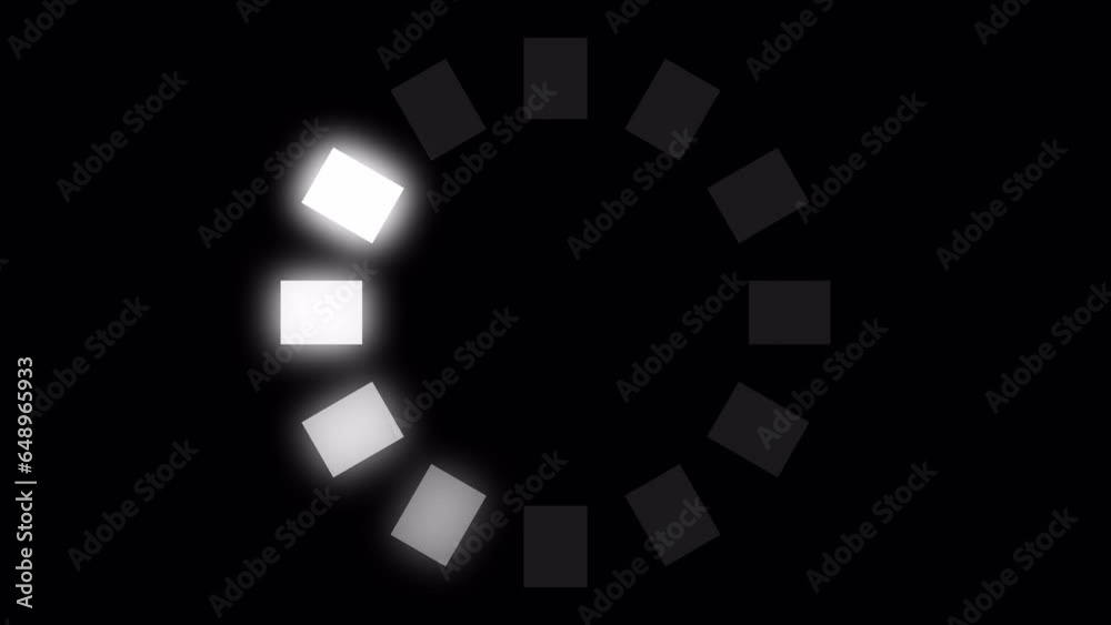 Loading Circle Video with Glow. Loading Animation on Transparent ...