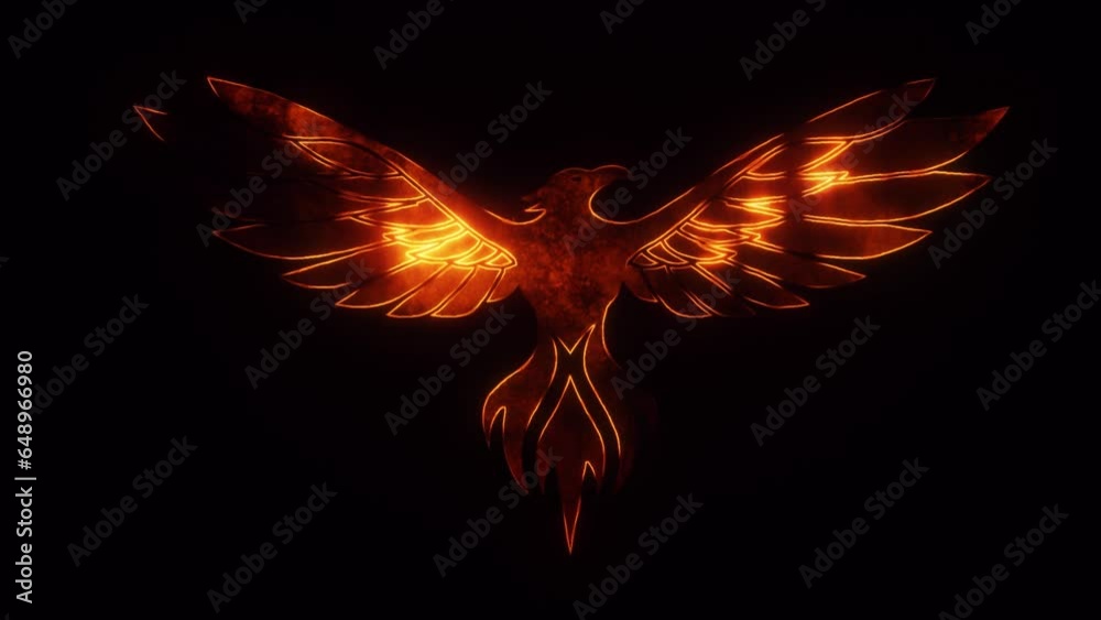 Phoenix Eagle Animated Logo - Loop Graphic Element Overlay V3 Stock ...