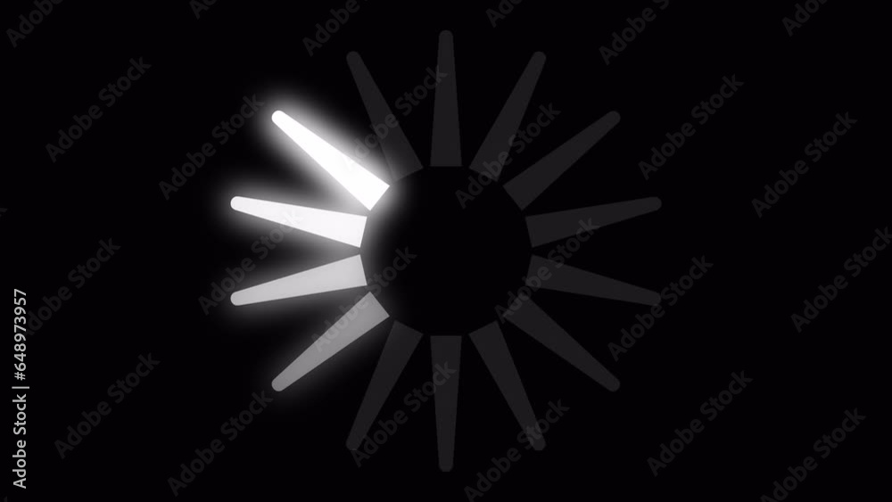 Loading Circle Video with Glow. Loading Animation on Transparent ...