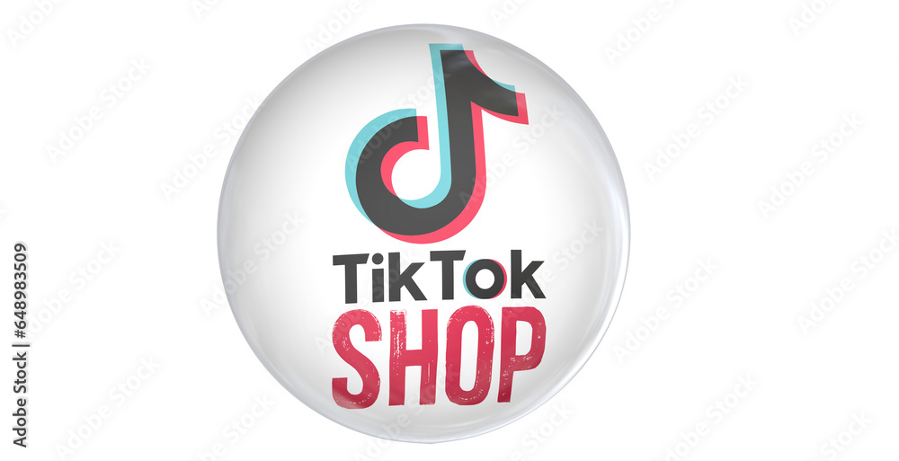tiktok shop, social media 3D background design - visual design work ...