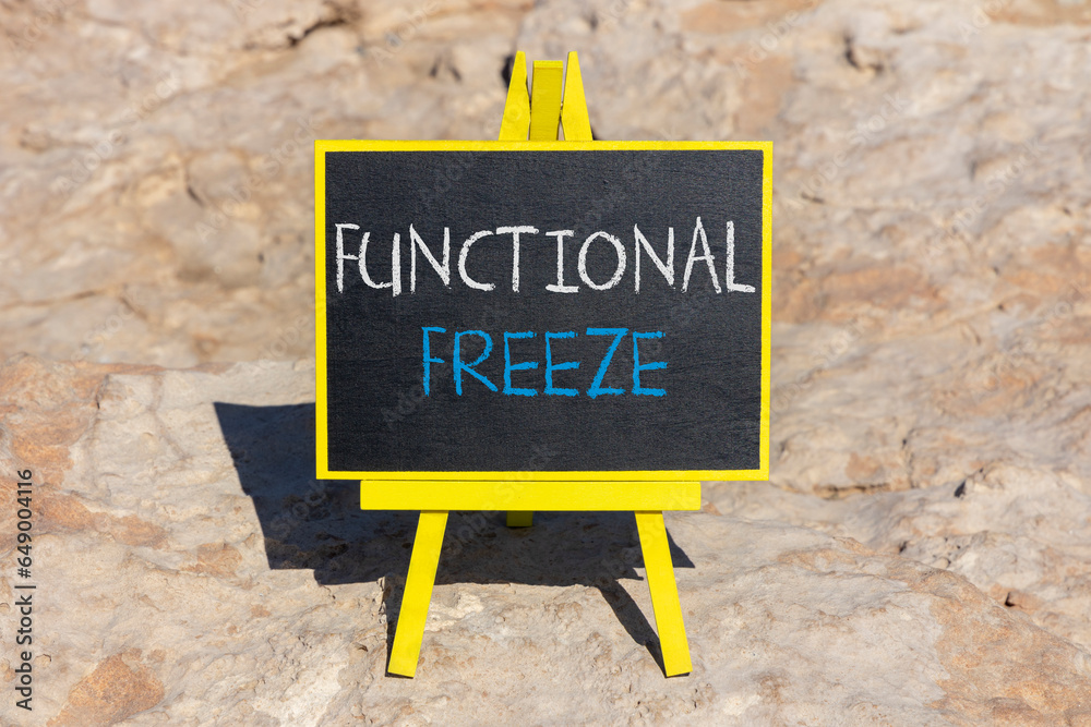 Functional freeze symbol. Concept words Functional freeze on beautiful ...