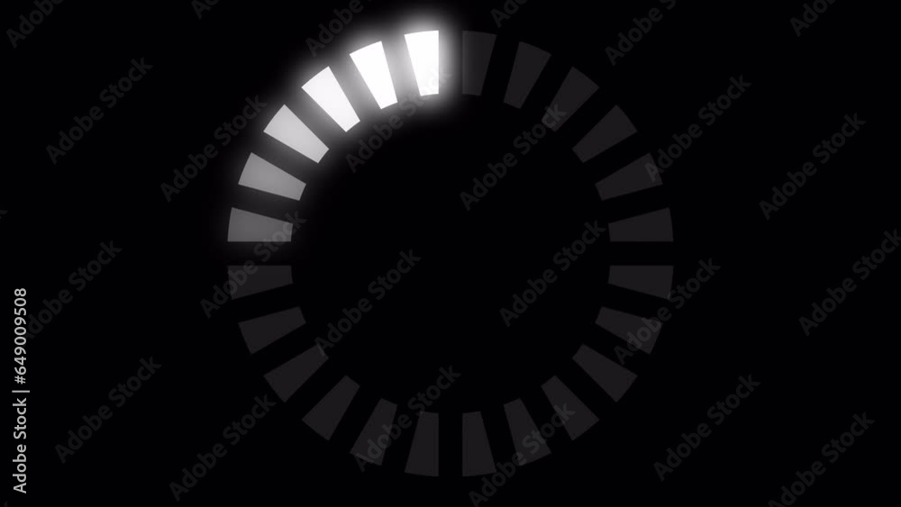 Loading Circle Video with Glow. Loading Animation on Transparent ...