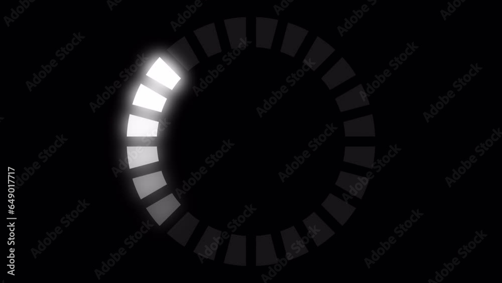 Loading Circle Video with Glow. Loading Animation on Transparent Background. Download Progress ...