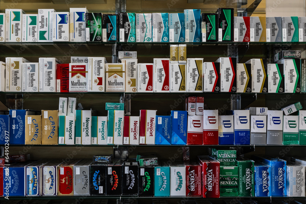 Cigarette display at a smoke shop. The FDA is developing standards to ...