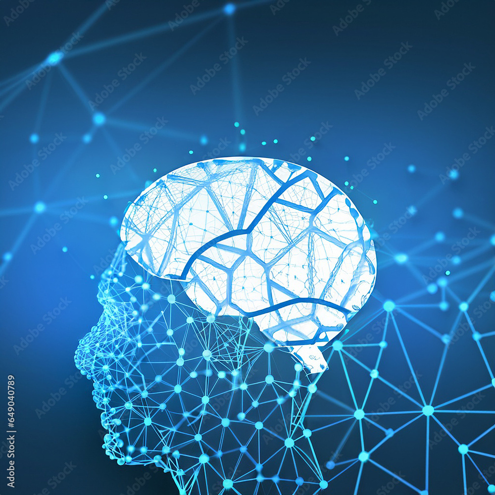 An abstract vector illustration representing the concept of artificial ...