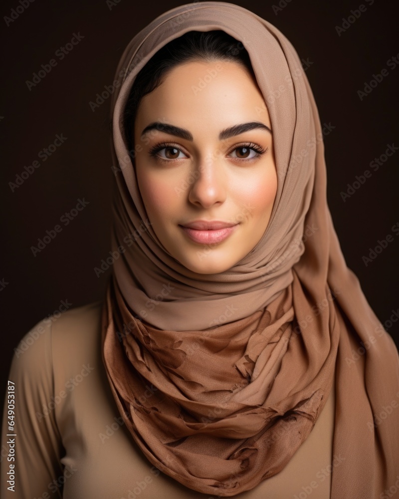 Shireen, a woman of Middle Eastern descent, stands tall with her olive ...