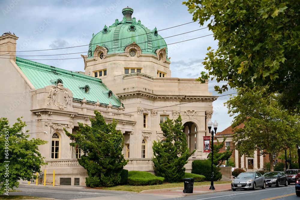 Historic building Handley Library in city Winchester, Virginia USA ...