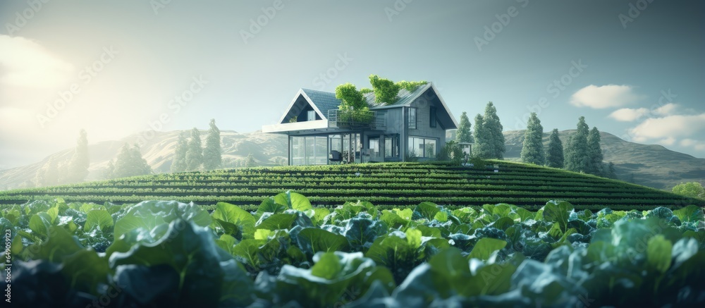 A high tech organic farmhouse employs robotic technology in vegetable ...