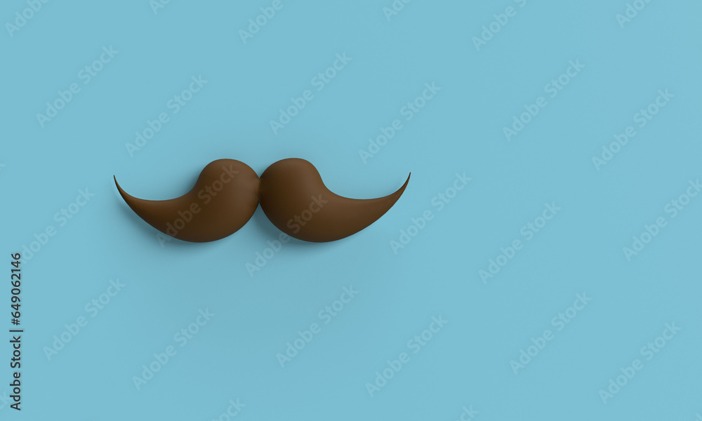 brown black color moustache masculine blue background wallpaper copy ...