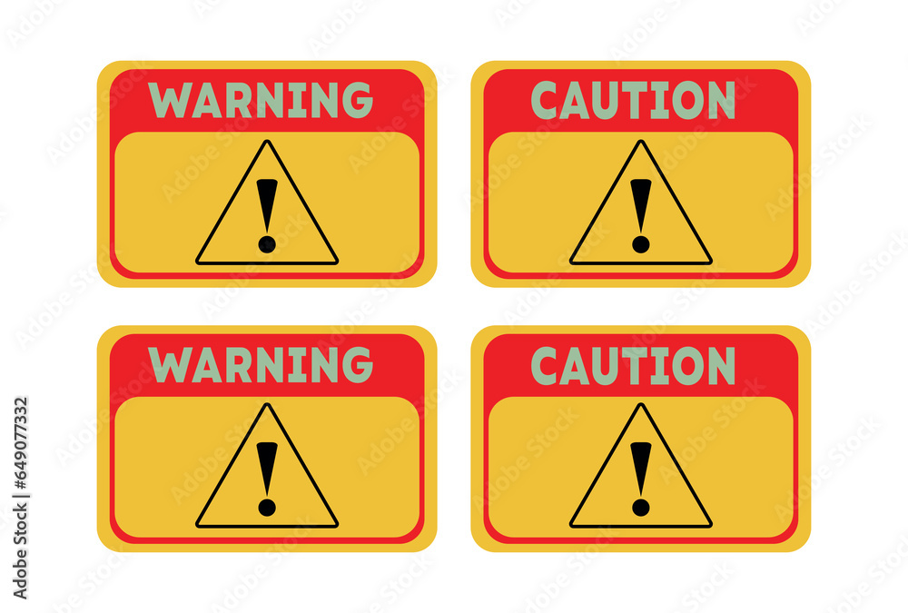 Warning sign, blank warning sign symbol, caution sign with to be ...