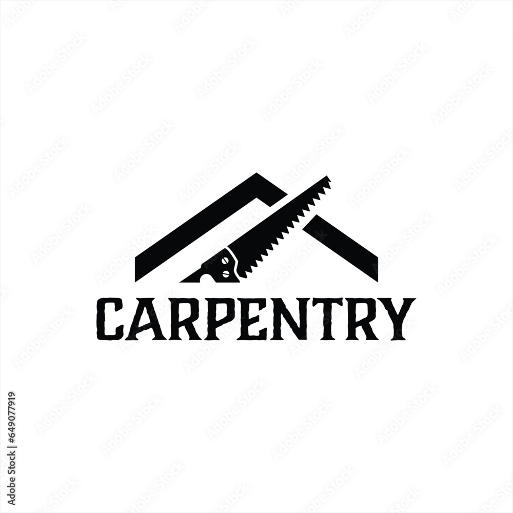 renovation house logo design, carpentry house logo design, roof logo ...