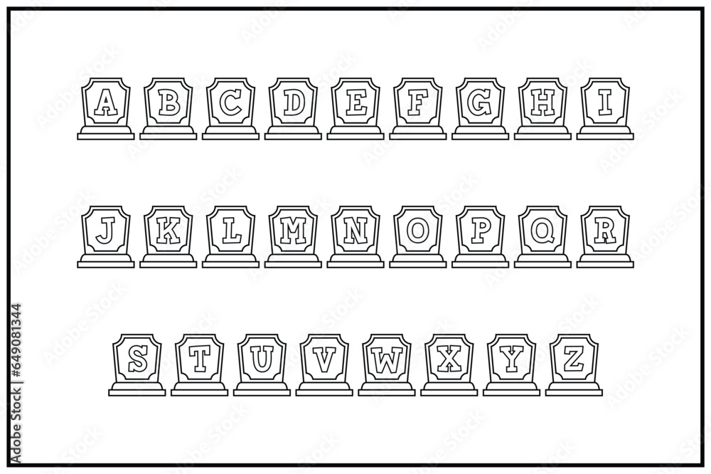 Versatile Collection of Cemetery Alphabet Letters for Various Uses ...