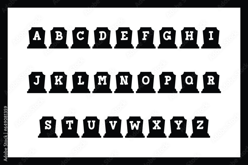Versatile Collection of Cemetery Alphabet Letters for Various Uses ...