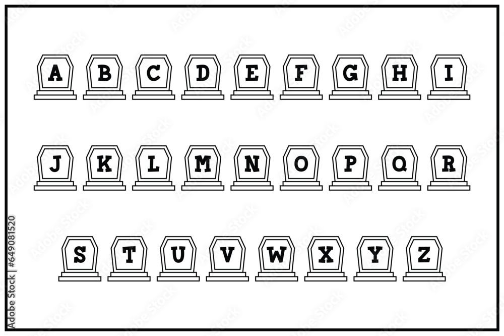Versatile Collection of Cemetery Alphabet Letters for Various Uses ...