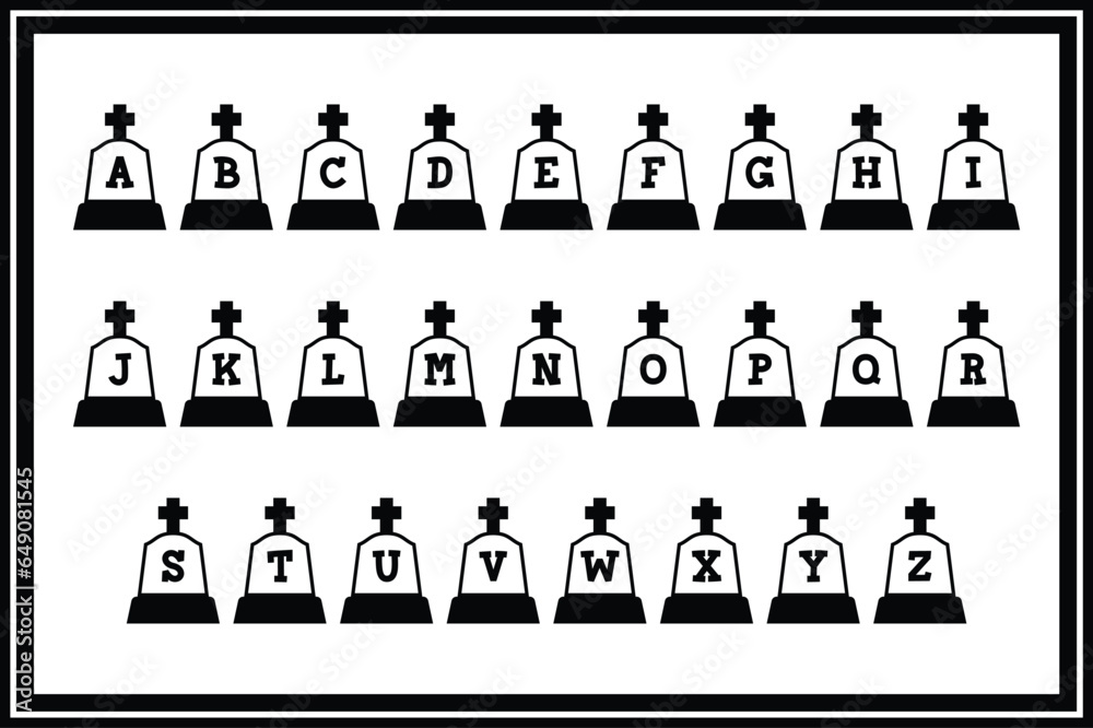 Versatile Collection of Cemetery Alphabet Letters for Various Uses ...