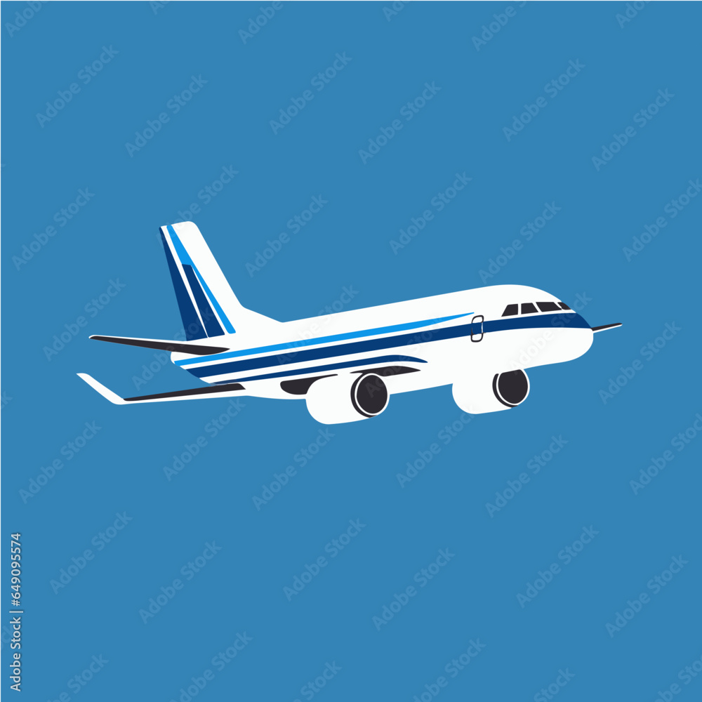 simple logo of airlines, line art vector Stock Vector | Adobe Stock