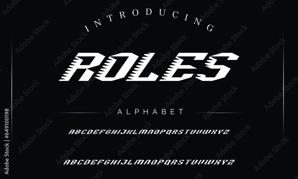 Roles Sport Modern Italic Alphabet Font. Typography urban style fonts ...