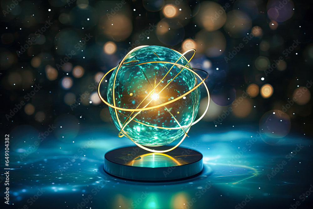 Irradiation science: Atomic nucleus electrons neutrons protons. model ...