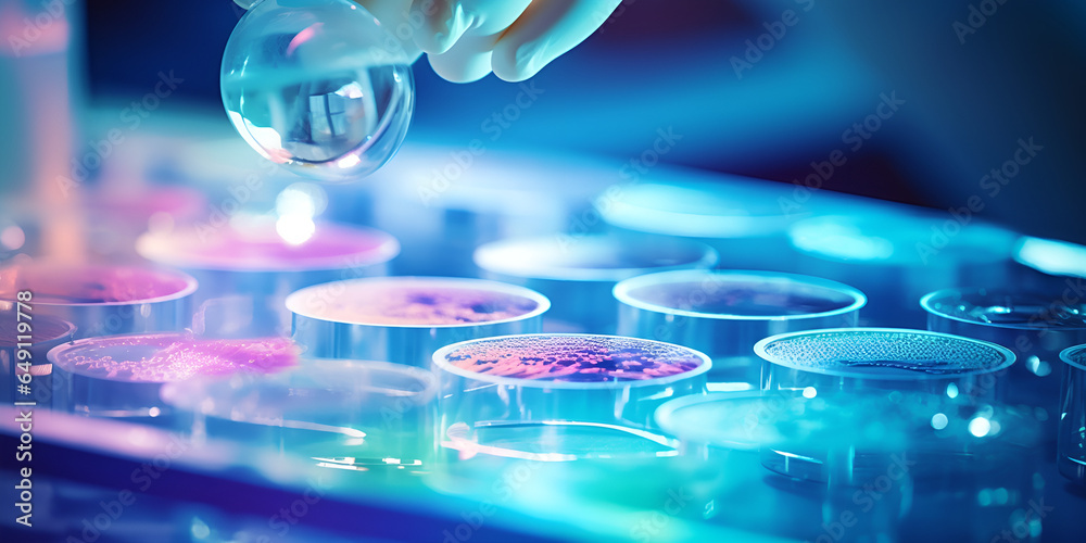 Laboratory tubes with pipette close-up illustration of microscopic ...