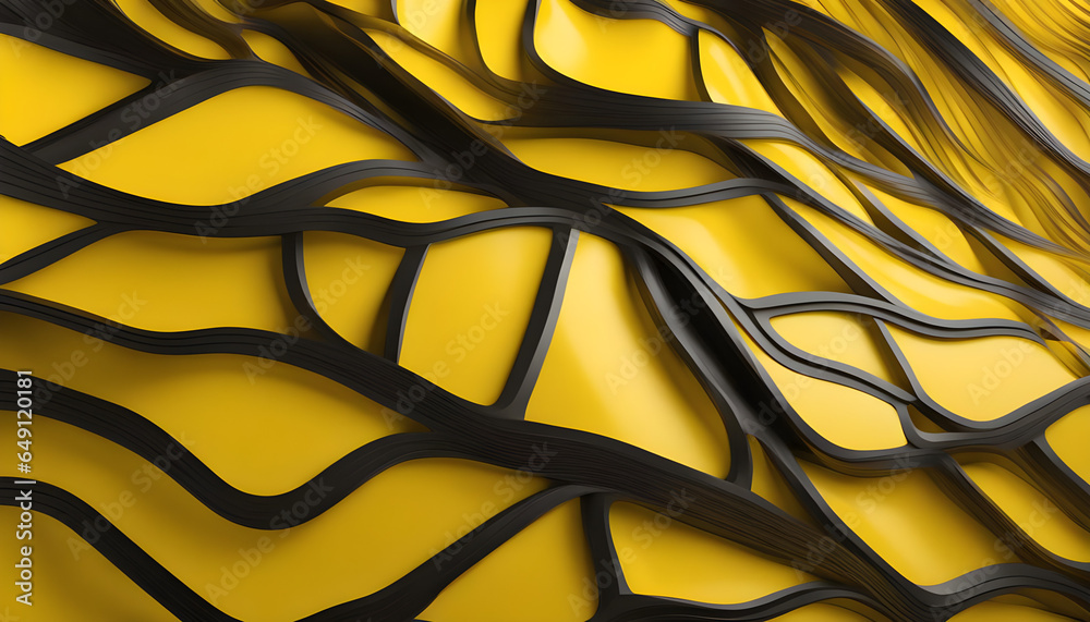 Beautiful curve lines of piled up golden, Yellow Smooth Cloth ...