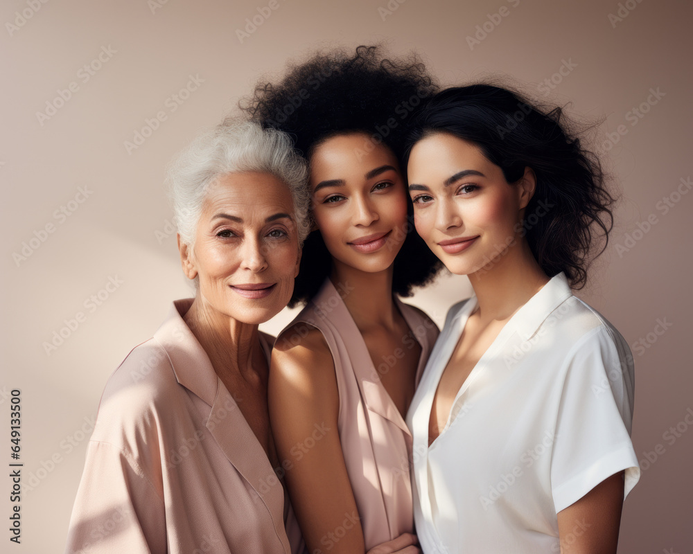 Beauty and unity, this diverse group of beautiful women of all skin ...