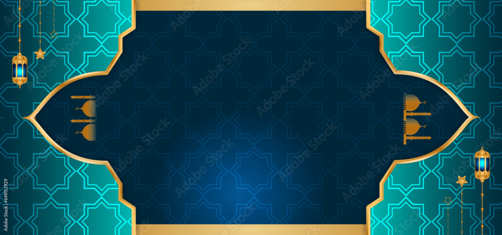 Ramadan or ramadhan kareem with masjid mosque islamic lantern ...