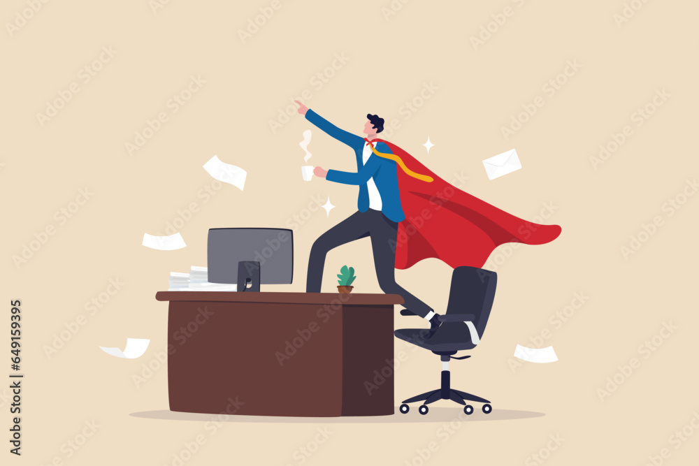 Effective work, productive office effort or efficiency, motivation to ...
