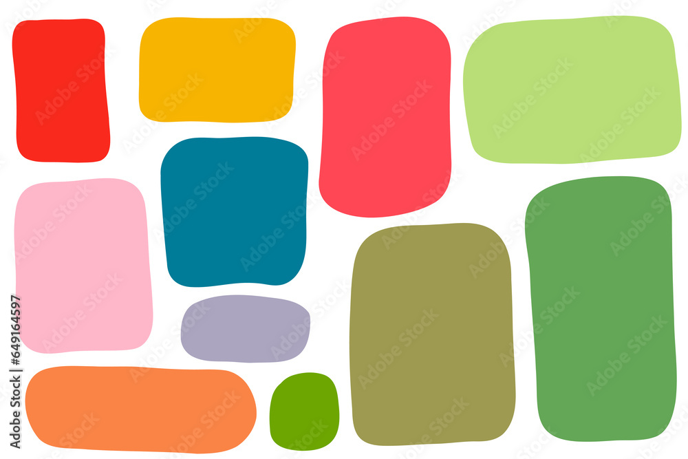 Quote color frames blank template collection. Hand drawn minimalist ...