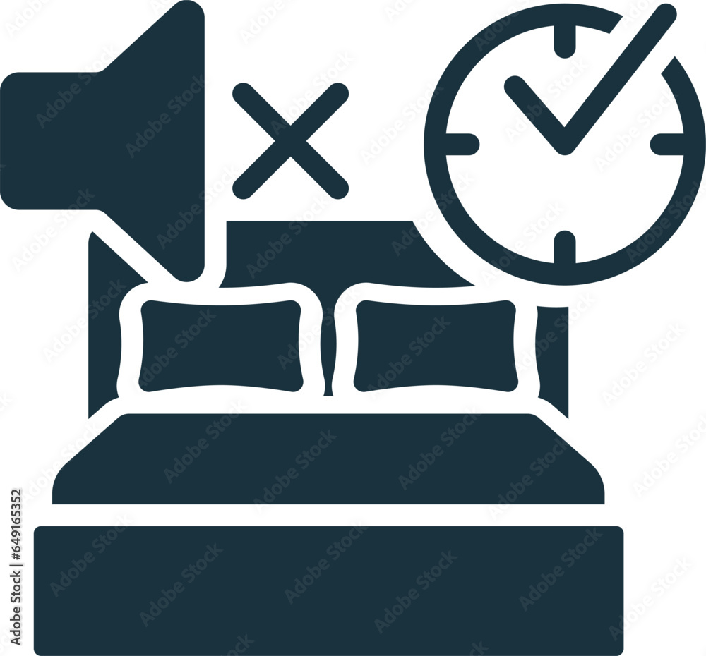 Sleep hygiene icon. Monochrome simple sign from mental health ...