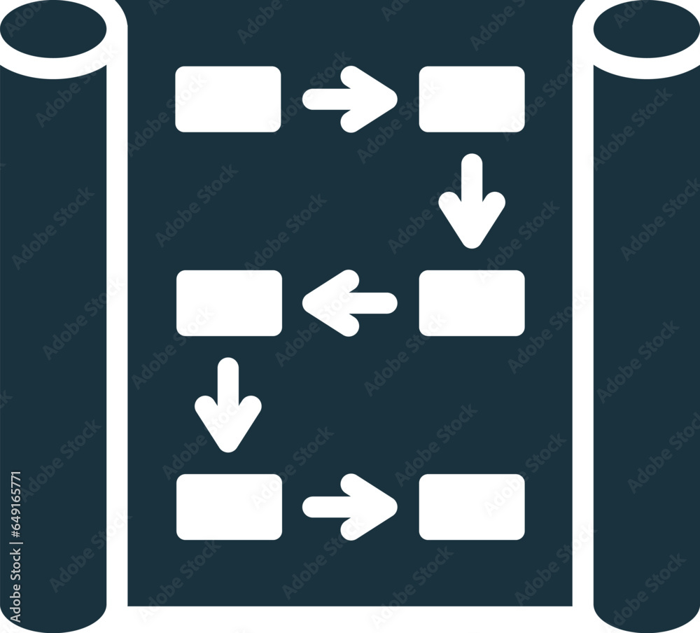 Planning icon. Monochrome simple sign from operation management ...