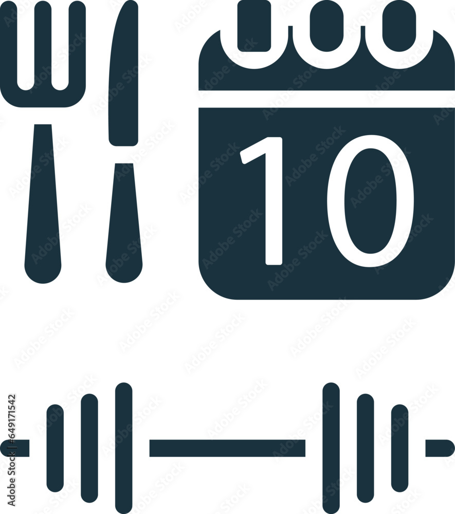 Vetor de Daily routine icon. Monochrome simple sign from productivity ...