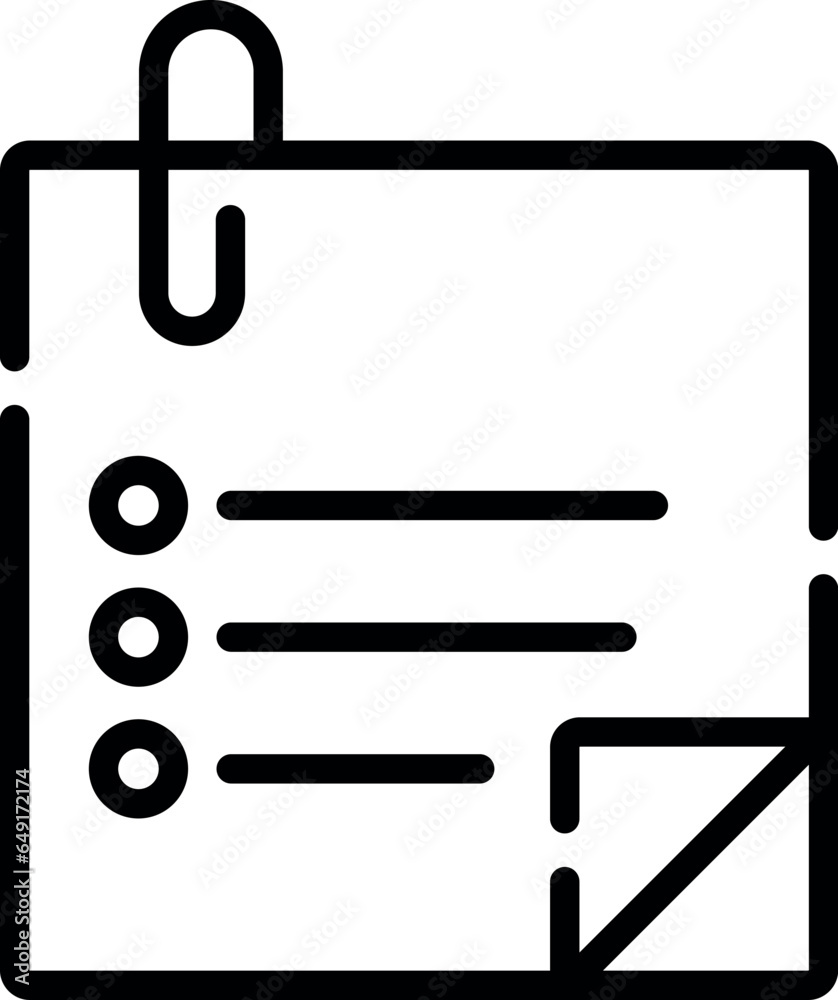 Memo icon, Note symbol, Memo illustration, Note-taking emblem, Message ...