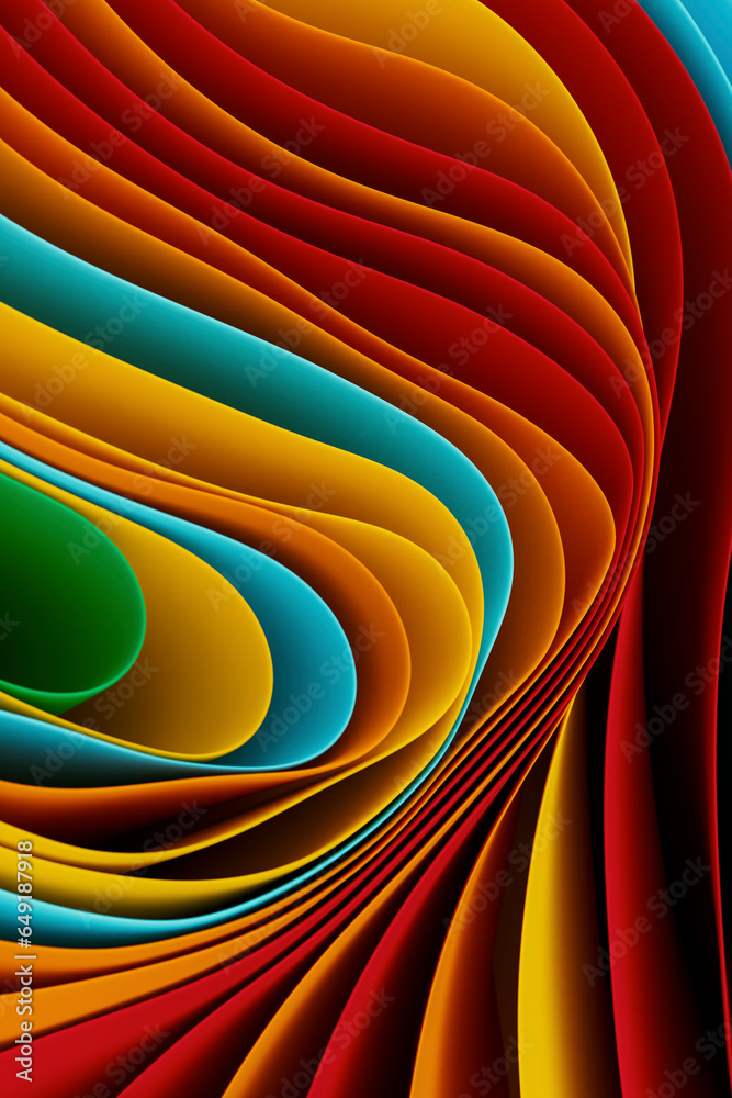 Smooth 3D curvy abstract background Stock Illustration | Adobe Stock