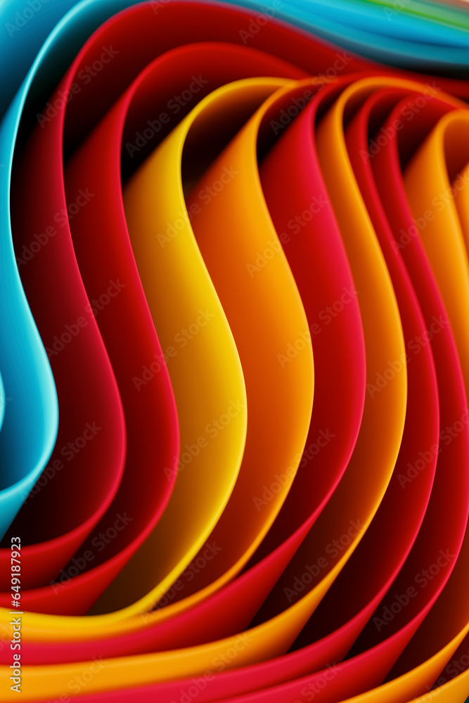 Smooth 3D curvy abstract background Stock Illustration | Adobe Stock