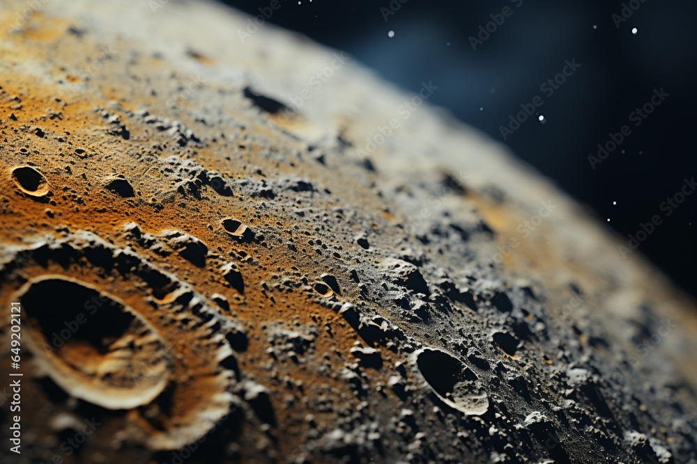 Extremely detailed Extreme closeup, unreal imagination with Moon made ...