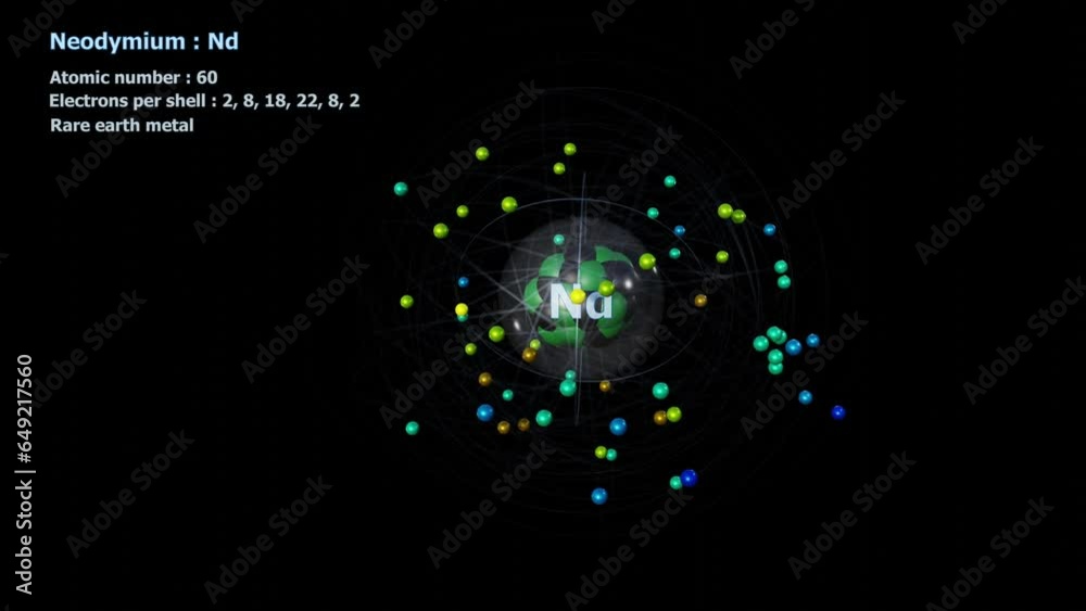 Neodymium Atomic Structure Stock Image C0183741