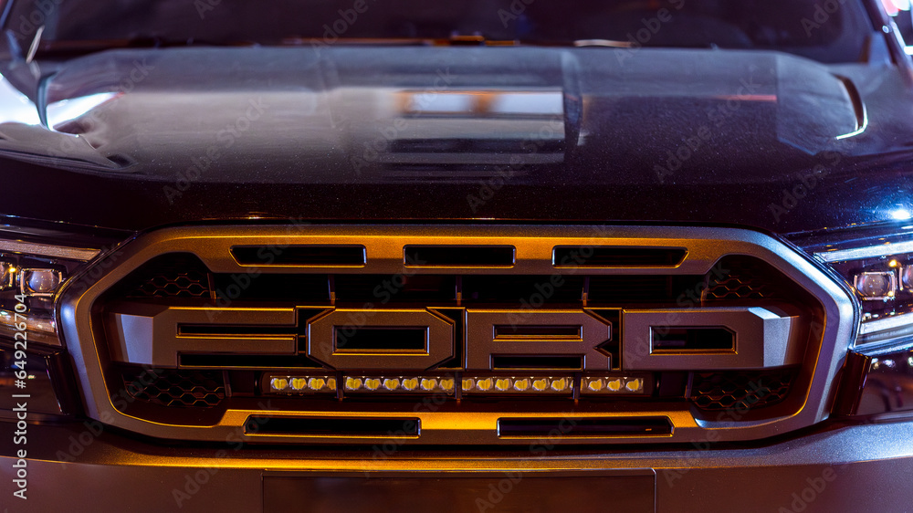 Istanbul ,Turkiye -August 9, 2023: Modified Black Ford Ranger Logo ...