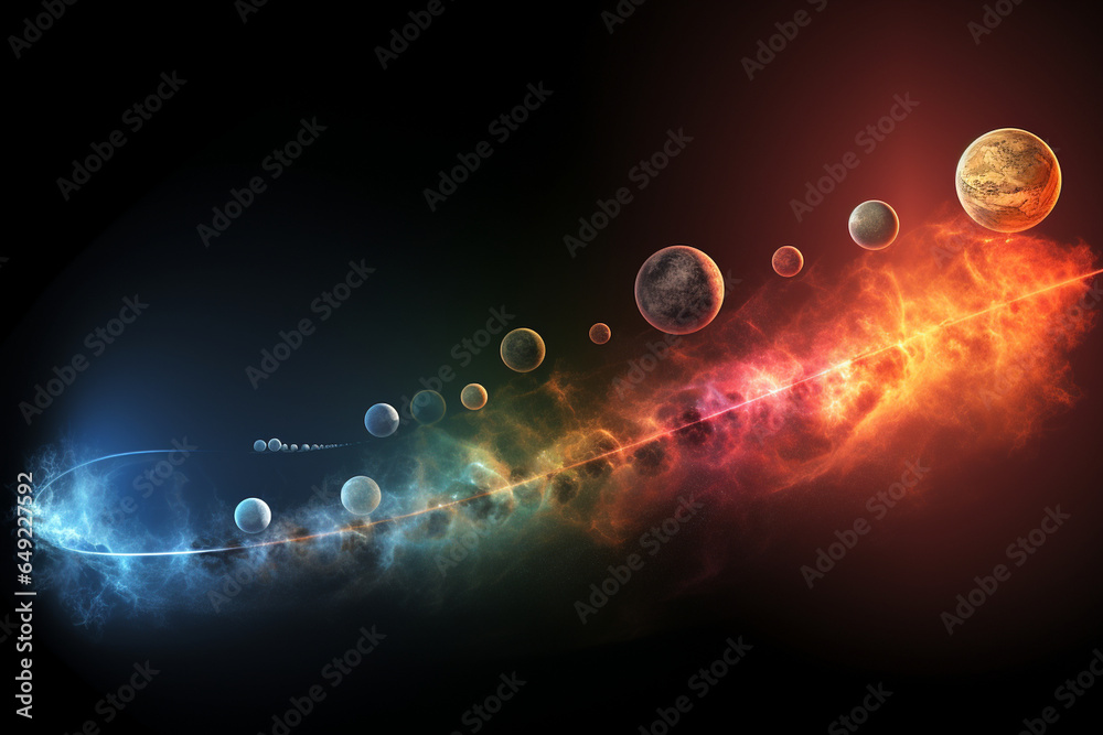 The visualization of planetary atmospheres in transition, showcasing ...