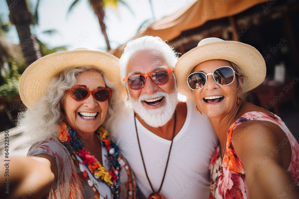 Joyful Senior Socialites Capturing Memories - Older Friends Celebrate ...