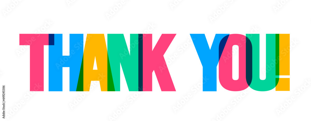 Thank you colorful lettering text font typography vector banner design ... Thank you colorful lettering text font typography vector banner design ...