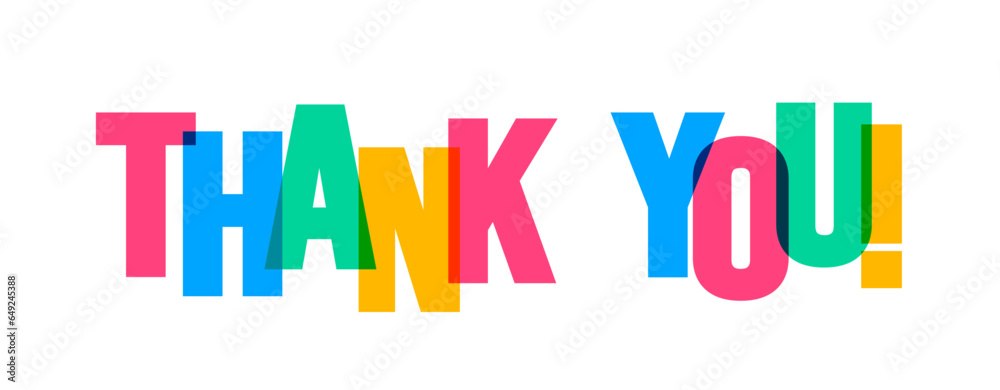 Thank you colorful lettering text font typography vector banner design ... Thank you colorful lettering text font typography vector banner design ...