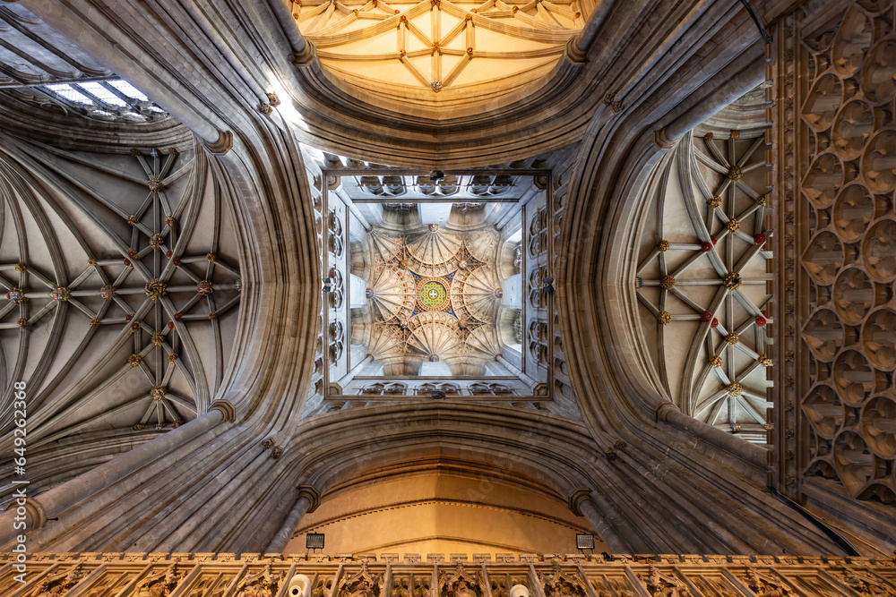 Canterbury,UK-May 20, 2023: Roof of the Bell Harry Tower in Canterbury ...