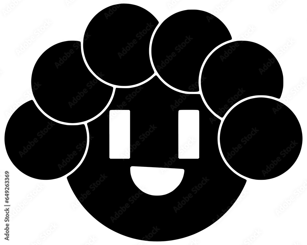 brunette icon female logo woman background girl illustration happy ...